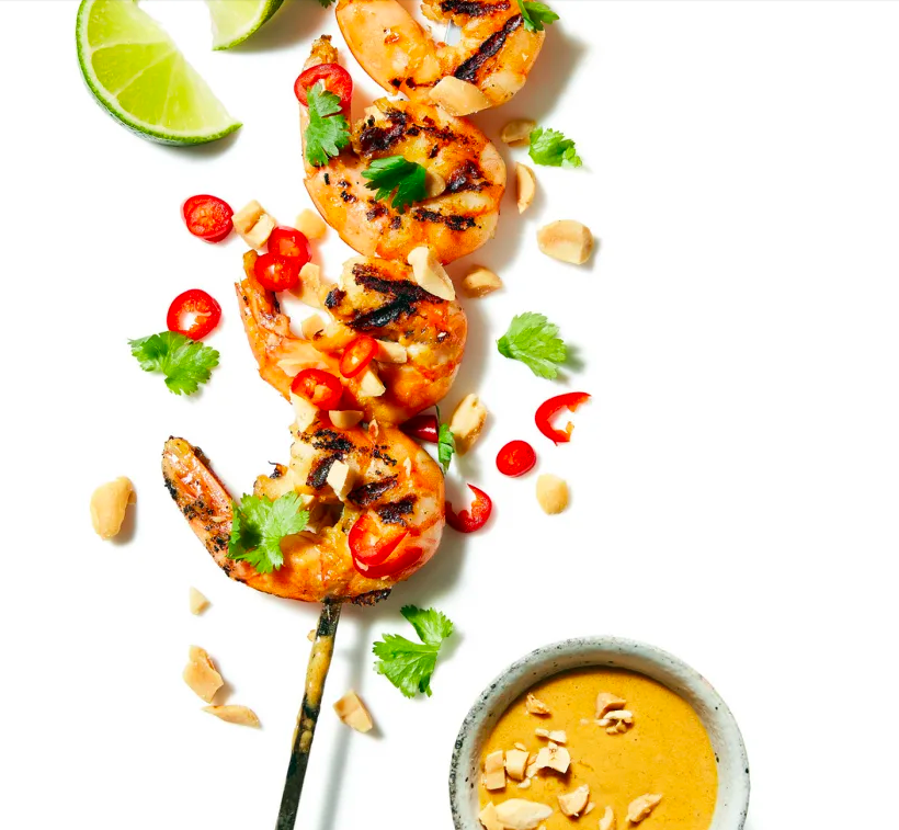 Shrimp satay skewers - Tastetickler