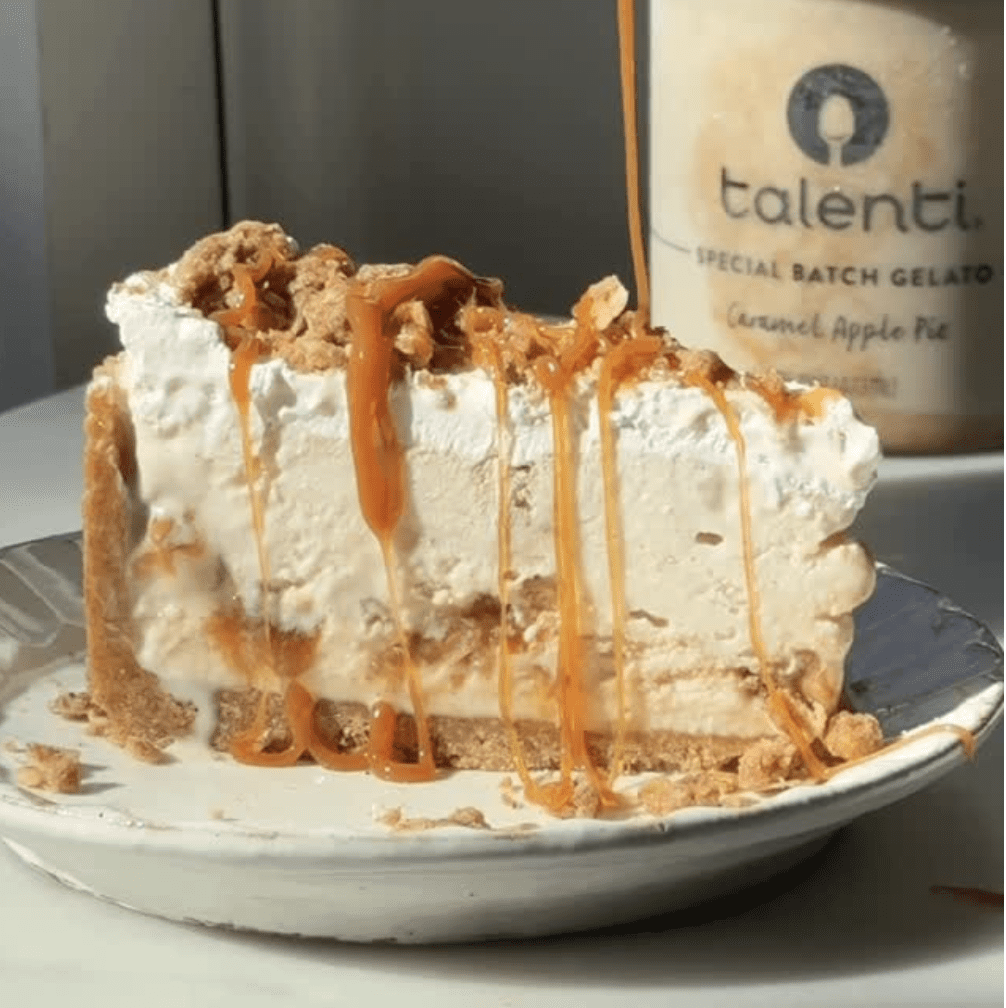 Caramel apple pie gelato cake - Tastetickler