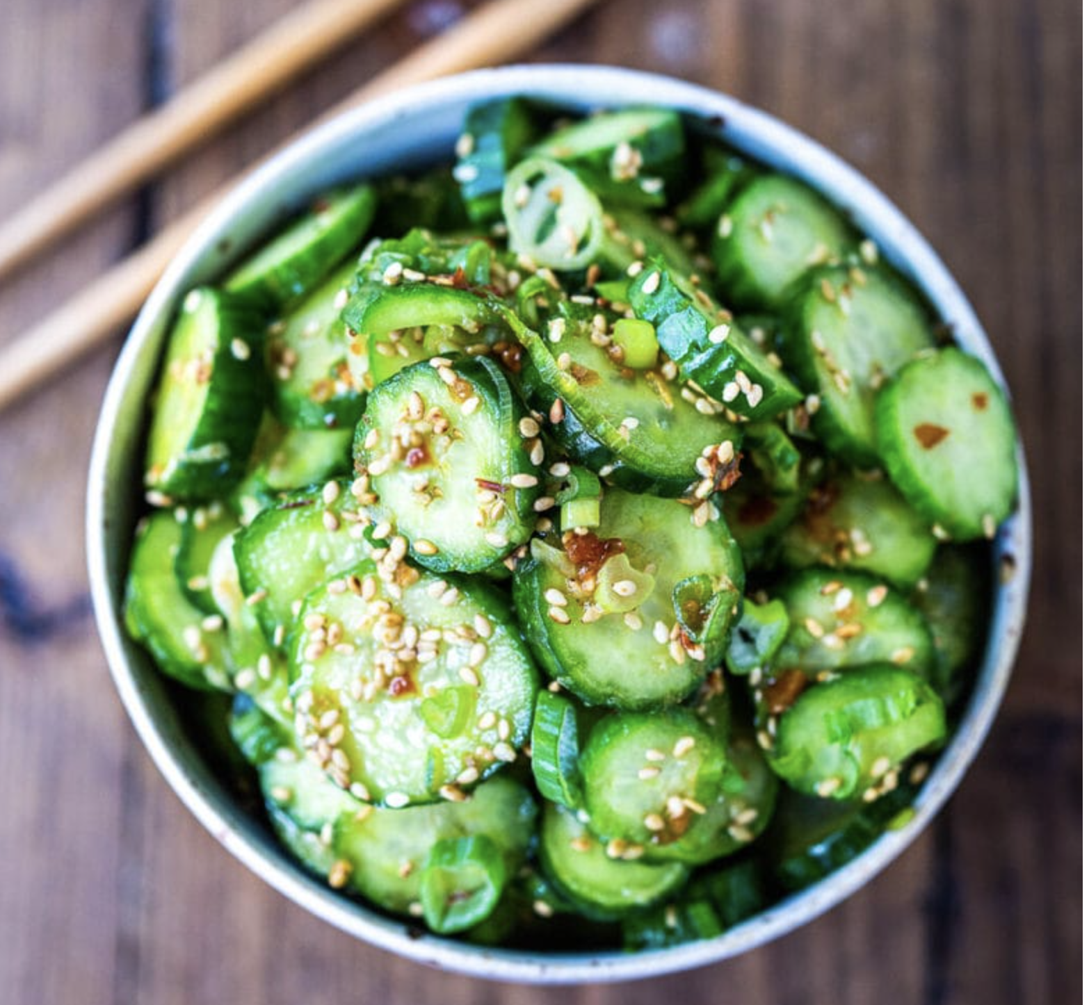 Asian Cucumber Salad - Tastetickler